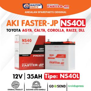 Promo Aki Faster JP NS40L 12V 35Ah untuk Toyota Agya, Calya, Corolla ...