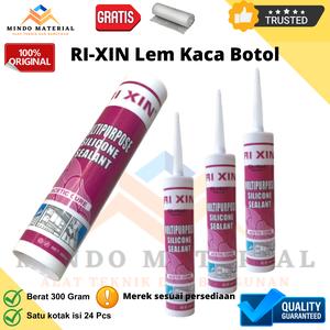 Jual RI-XIN Silicon Sealant Acetic Lem Kaca Pintu Jendela Aquarium 300 ...