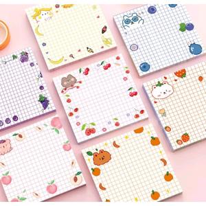 Jual sticky note notes grid buah kartun memo notebook buku catatan ...