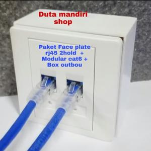 Jual Wall Face plate rj45 + Modular cat6 box lengkap - Kota Surabaya ...