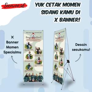 Jual Cetak X-Banner / Spanduk X-Banner Wisuda Tiang Y Banner Bahan ...