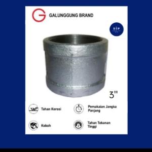 Jual SOK BESI 3" SOCKET SHOCK SOCK SAMBUNGAN LURUS BESI GALVANIS 3 inc ...