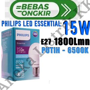 Jual PHILIPS LED ESSENTIAL 15W PUTIH KUNING E27 BOHLAM LAMPU BULB 15 W ...