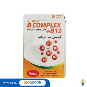 Jual VITAMIN B COMPLEX + B12 SAMCO BOTOL 100 KAPLET - Kota Bandar ...