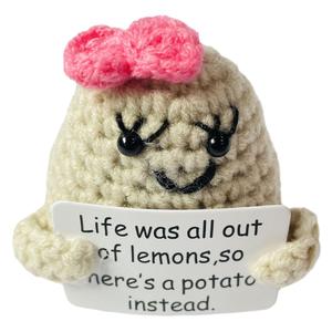 Jual Small Positive Energy Potato Hug Pocket Hug Mini Handmade Plush ...