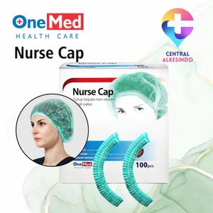 Jual Nurse Cap Topi Suster Isi 100 Pcs Per Box Penutup Kepala Hair Cap ...