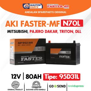 Jual Aki Faster MF N70L 12V 80Ah untuk Mitsubishi Pajero Dakar, Triton ...