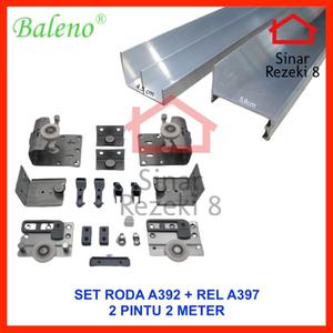 Jual SET Rel A397 + Roda A392 2 Pintu 2 METER / Pintu Lemari Sliding Geser - Jakarta Barat ...