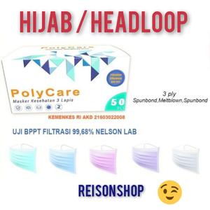 Jual MASKER POLYCARE HIJAB POLOS - Jakarta Barat - MEDICAL HERE | Tokopedia