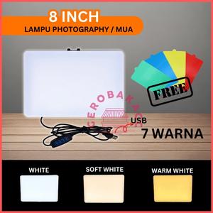 Jual NEW STOK Lampu Foto Produk 8 inch Makeup MUA Studio fotografi ...