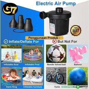 Jual Pompa Angin Portable Elektrik Mobil Rumah Serbaguna Vacum Electric Portable 2 in 1 Air Pump ...