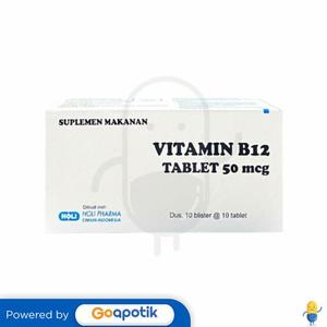 Jual VITAMIN B12 HOLI 50 MCG BOX 100 TABLET - Kota Bekasi - APOTEK AZKA ...