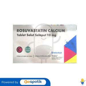 Jual ROSUVASTATIN CALCIUM INTERBAT 10 MG BOX 100 TABLET - Kab. Bekasi ...