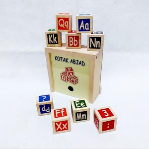 Jual Mainan Edukasi Balok Kubus Abjad Dan Angka / Balok Susun / Balok ...