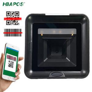 Jual Asli Wired Platform Barcode Reader Automatic Scanning Desktop CMOS Bar Code Decoder 1D 2D ...