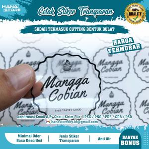 Jual CETAK STICKER TRANSPARAN BULAT ANTI AIR STIKER LABEL STIKER BOTOL ...