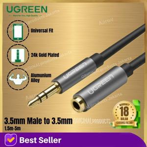 Jual ugreen sambungan kabel audio 3.5mm male female extension aux jack 5m - Jakarta Selatan ...