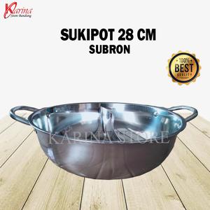 Jual NEW Subron Panci Shabu 2 Sekat Sukiyaki Ukuran 28, 30 dan 32 Cm ...