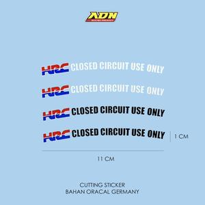 Jual Stiker Sticker Velg HRC Closed Circuit Use Only - Putih - Kab ...