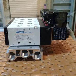 Jual SOLENOID VALVE AIRTAC 4V310-08 1 SET 6 UNIT VALVE DAN MANIFOLD 6 SUSUN - 220 vac - 24 vdc ...