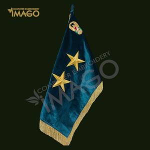 Jual Bendera Pataka Rapati Bintang 2 Logo TNI-AD Bordir - Hijau Tosca ...