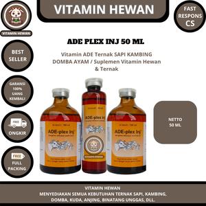 Jual ADE PLEX INJ 50ml - Vitamin ADE Ternak SAPI KAMBING DOMBA AYAM ...