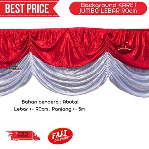 Jual BENDERA BACKROUND JUMBO BEGRON GEDUNG PAGAR MERAH PUTIH KARET ...
