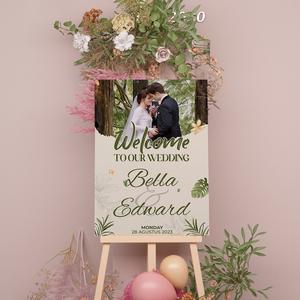 Jual Papan Kayu Nama Welcome Sign Printing Wedding, Lamaran, Khitanan ...