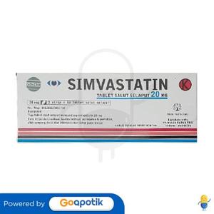 Jual SIMVASTATIN MULIA 20 MG BOX 100 TABLET - Kab. Tangerang - Apotek ...