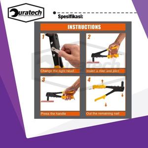 Jual Cykat Rivet Gun Tang Rivet Manual Paku Rivet Tangan - Hand Riveter ...
