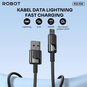 Jual ROBOT Kabel Data RZC100/RZL100/RZCC100/RZCL100 Type C Micro USB Lighting 1M Data Cable ...