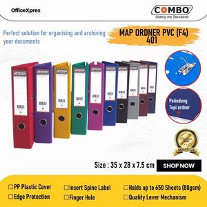 Jual ODNER MAP FOLIO PVC COLOUR / ODNER MAP F4 / FILE PVC 401 WARNA ...