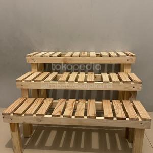 Jual Happy! standing pot bunga kayu rak tanaman standing pot minimalis ...
