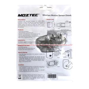 Jual Moztec Wireless Motion Sensor Doorbell Bell Berbunyi Sensor Gerak ...