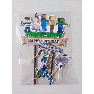 Jual TOPPER MINECRAFT / CAKE TOPPER MINECRAFT / TOPPER KUE MINECRAFT ...