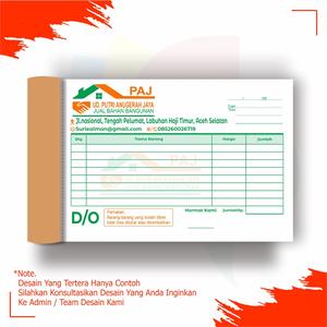 Jual Nota custom kwitansi 2 ply 1/4 folio buku nota penjualan surat ...