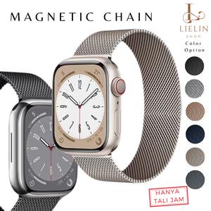Promo TALI JAM Tangan Rantai Steel Apple Watch Series 3 4 5 6 7 8 9 SE ...