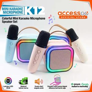 Jual MINI KARAOKE K12 Colorful Mini Karaoke Microphone Speaker Set ...