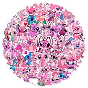 Jual 50pcs Kawaii Disney Lilo Stitch Angel Stickers Cute Pink Anime ...