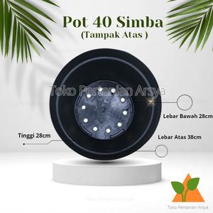 Jual Happy! Khusus GOJEK Pot Simba 40 cm - Pot 40 cm Polos - Pot ...