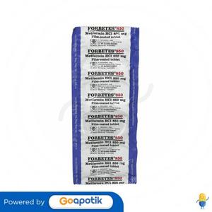 Jual FORBETES 850 MG STRIP 10 TABLET - Jakarta Timur - Apotek Jaddah ...