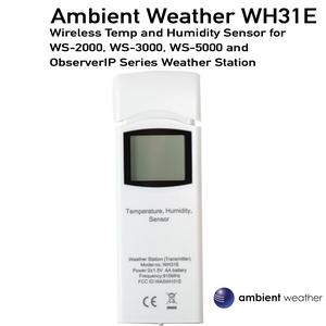 Jual Ambient Weather WH31E Wireless Temp and Humidity Sensor WS-2000 WS ...