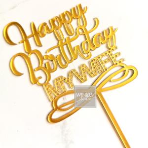 Jual Acrylic Cake Topper Happy Birthday / Topper Akrilik Kue Ulang ...