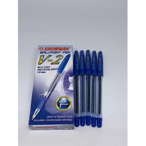 Jual Pulpen Ballpoint Pena Pen Snowman V-2 V2 Hitam 1.0 mm Medium 1 Pcs ...