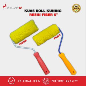 Jual KUAS ROLL KUNING 6" / KUAS ROLL FIBER 6 INCH / KUAS ROLL RESIN ...