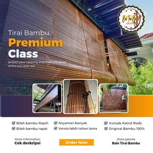 Jual ORIGINAL Tirai bambu krey bambu premium class lengkap dengan ...