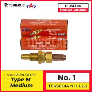 Jual Gas Cutting Tip LPG No 1 2 3 Tipe M DAESUNG Nozzle Blender Potong ...