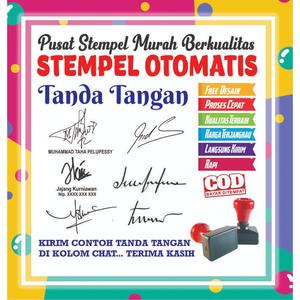 Jual STEMPEL OTOMATIS TANDA TANGAN / PARAF DAN NAMA [PROMO] BARANG ...