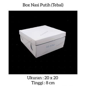 Jual _P_ Dus Nasi / Box Nasi Putih / Kotak Nasi / Ukuran 20x20 (Tebal ...