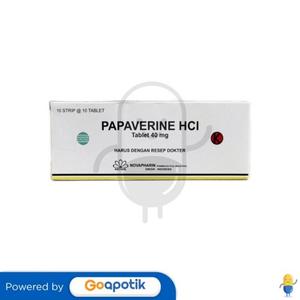 Jual PAPAVERIN HCL NOVAPHARIN 40 MG BOX 100 TABLET - Kota Bogor ...